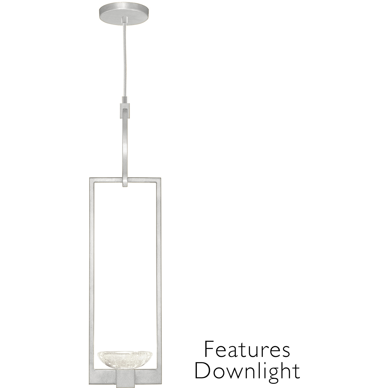 Delphi LED 7 inch Silver Pendant Ceiling Light in Down